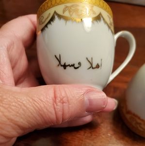 Urabi | Dining | Pair Of Urabi Porcelain Gold Demitasse Cups | Poshmark